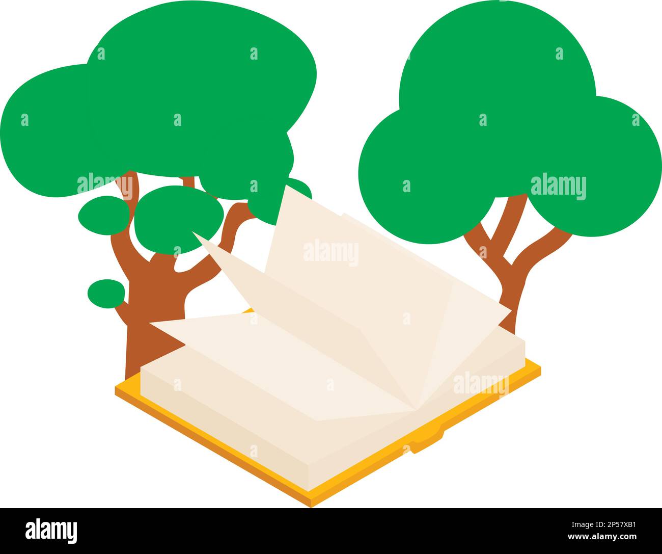 3d illustration open book tree hi-res stock photography and images - Alamy