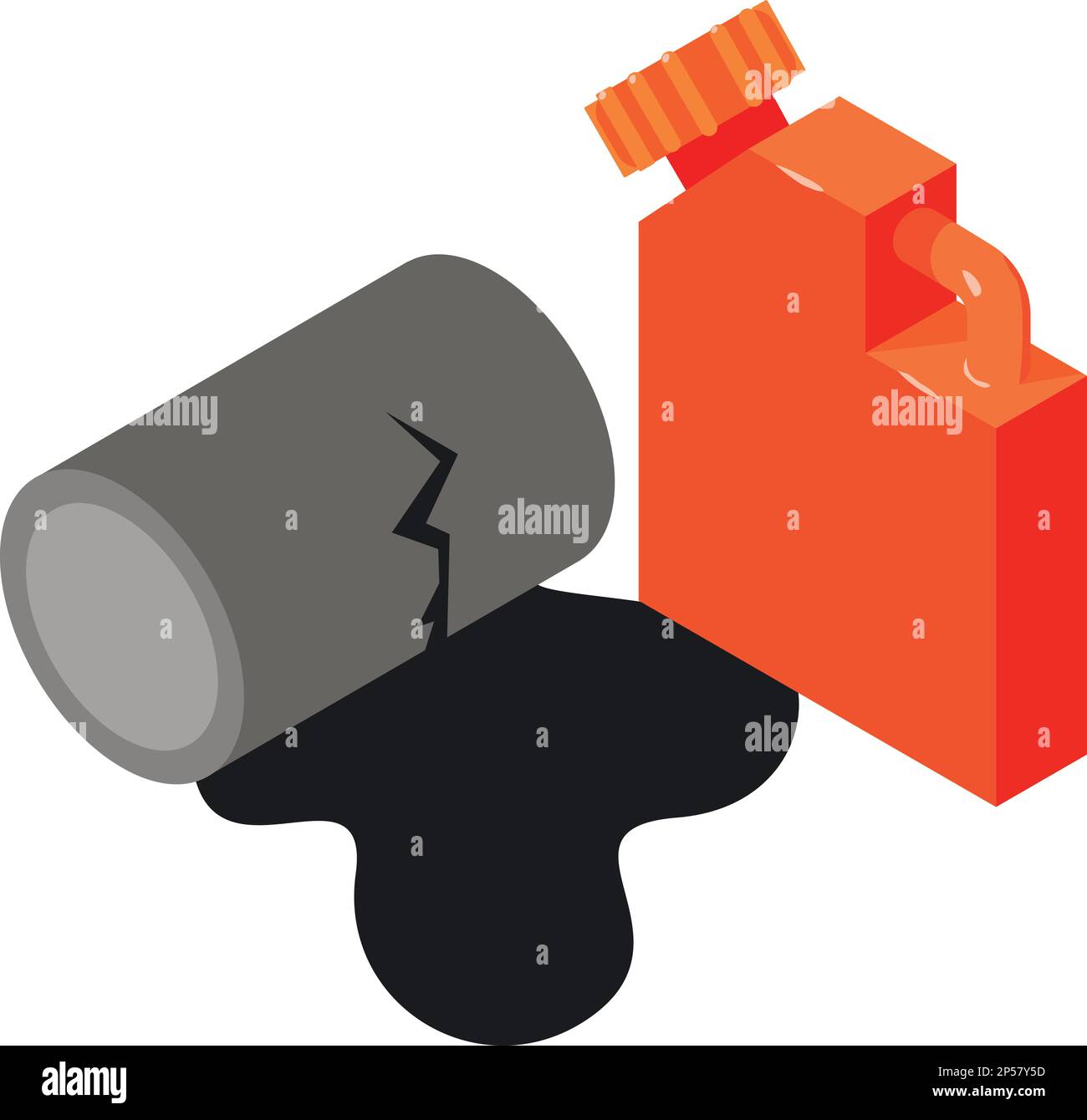 oil-pollution-icon-isometric-vector-oil-slick-from-damaged-barrel-and
