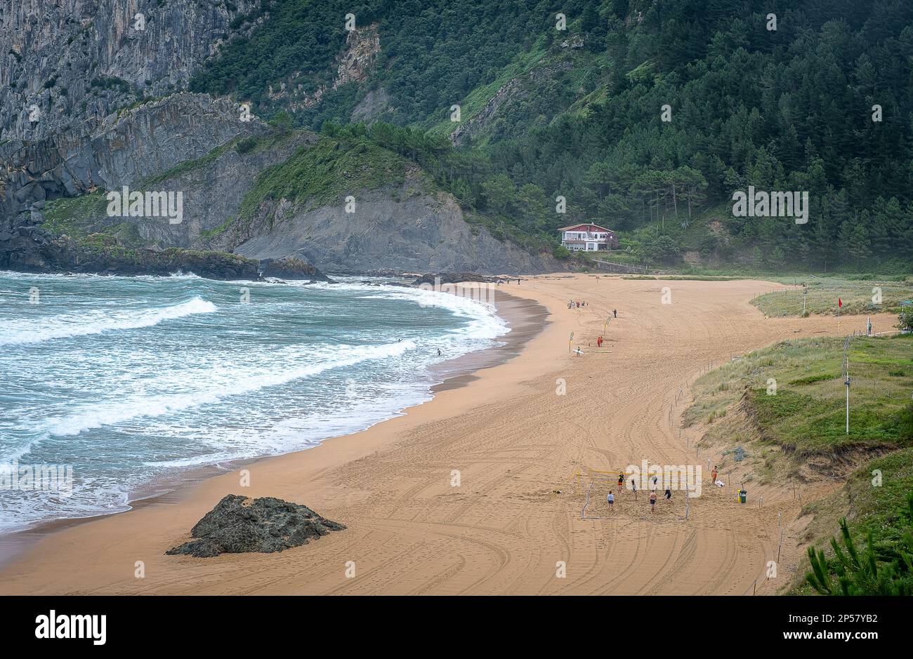 Laga beach in Urdaibai Biosphere Reserve, Biscay, Basque Country, Spain ...