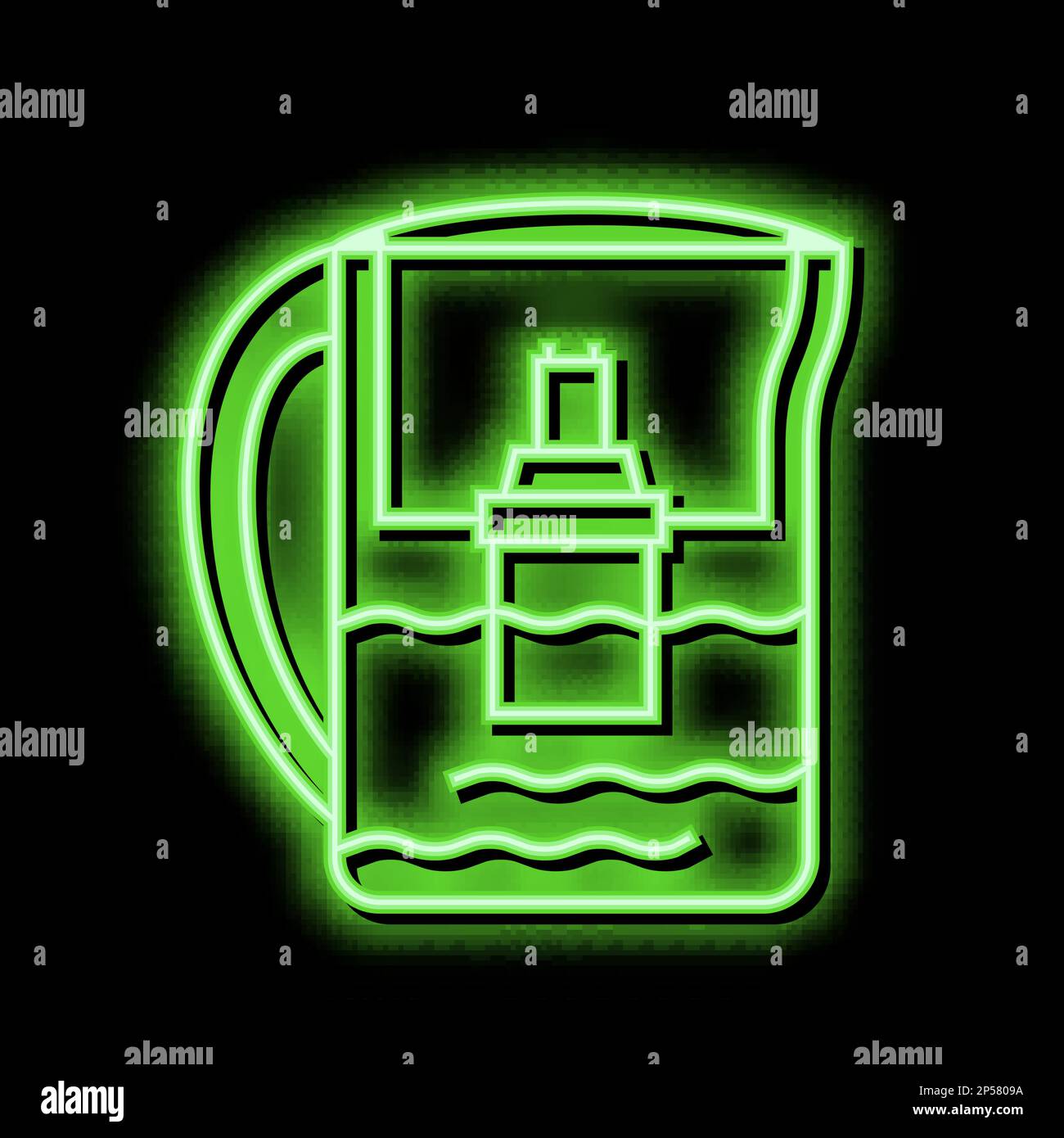 pot water filter neon glow icon illustration Stock Vector Image & Art ...