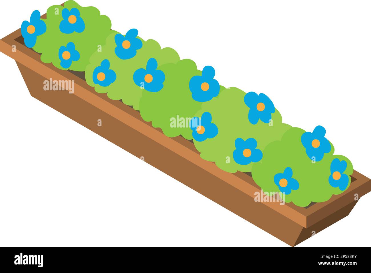 Rectangular flower bed Stock Vector Images - Alamy