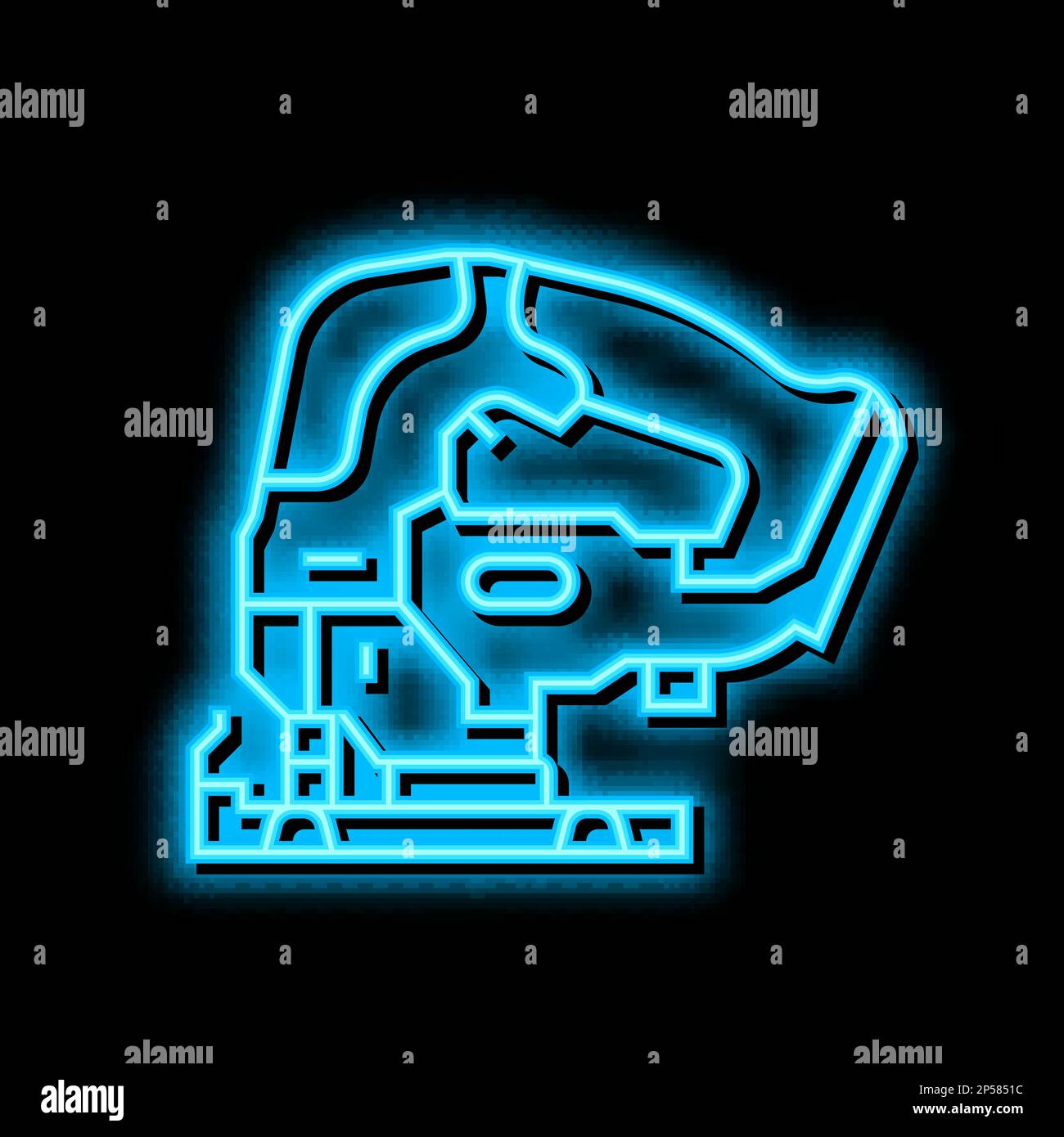 jigsaw equipment neon glow icon illustration Stock Vector Image & Art ...