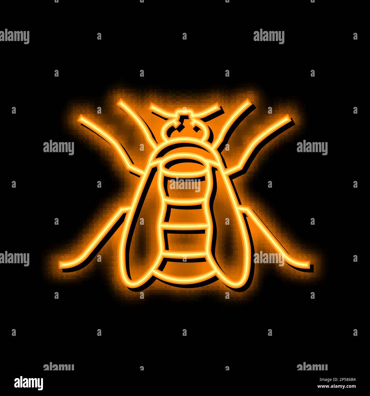 bumblebee insect neon glow icon illustration Stock Vector Image & Art ...