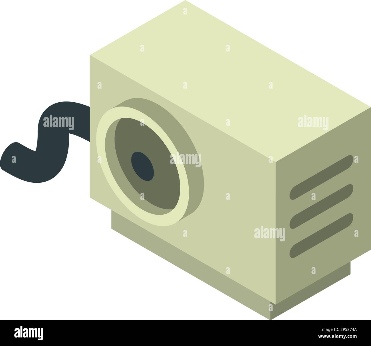 Outdoor unit icon isometric vector. Modern outdoor compressor of air ...