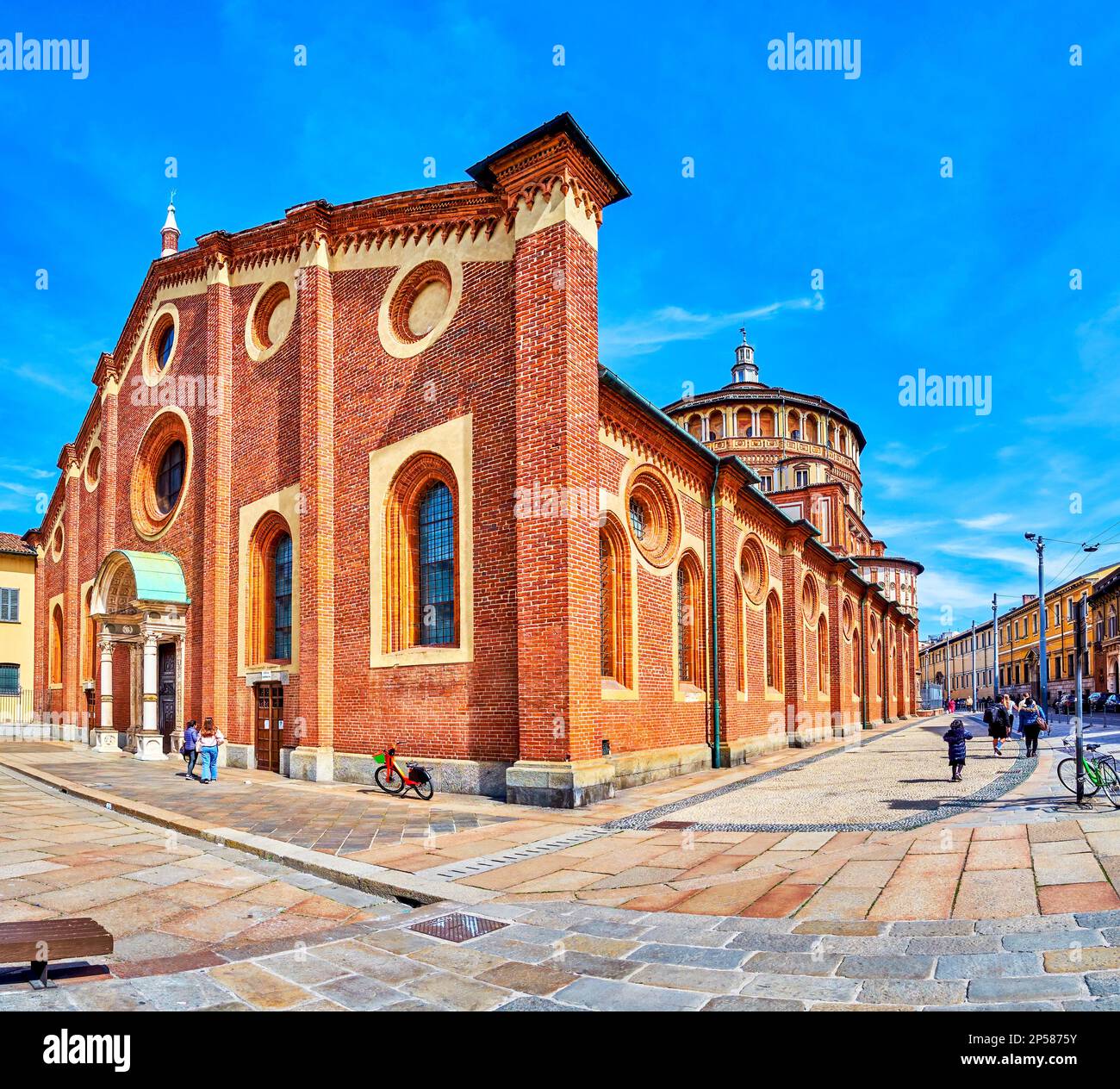 Facade of Santa Maria delle Grazie church, one of the the most notable ...