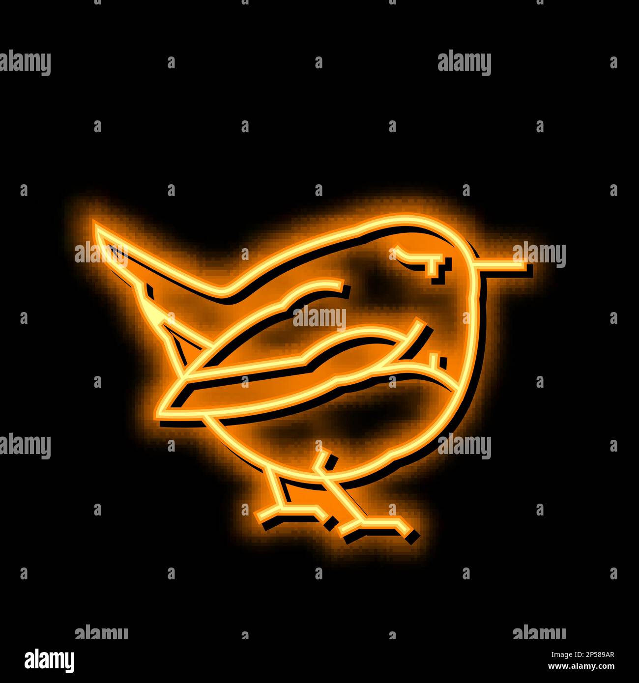 wren bird neon glow icon illustration Stock Vector Image & Art - Alamy