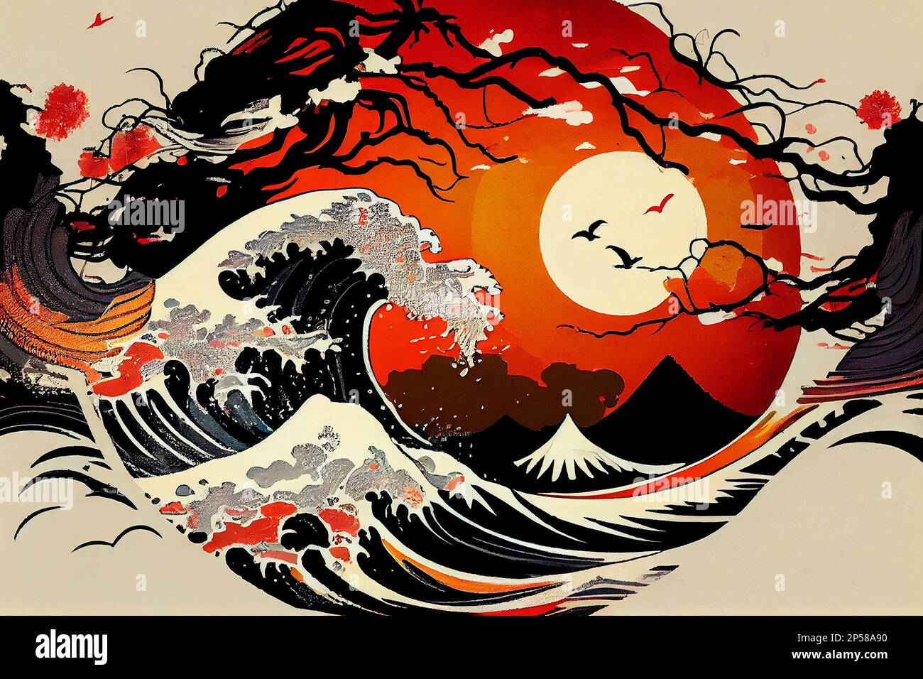 Japanese storm sea hi-res stock photography and images - Alamy