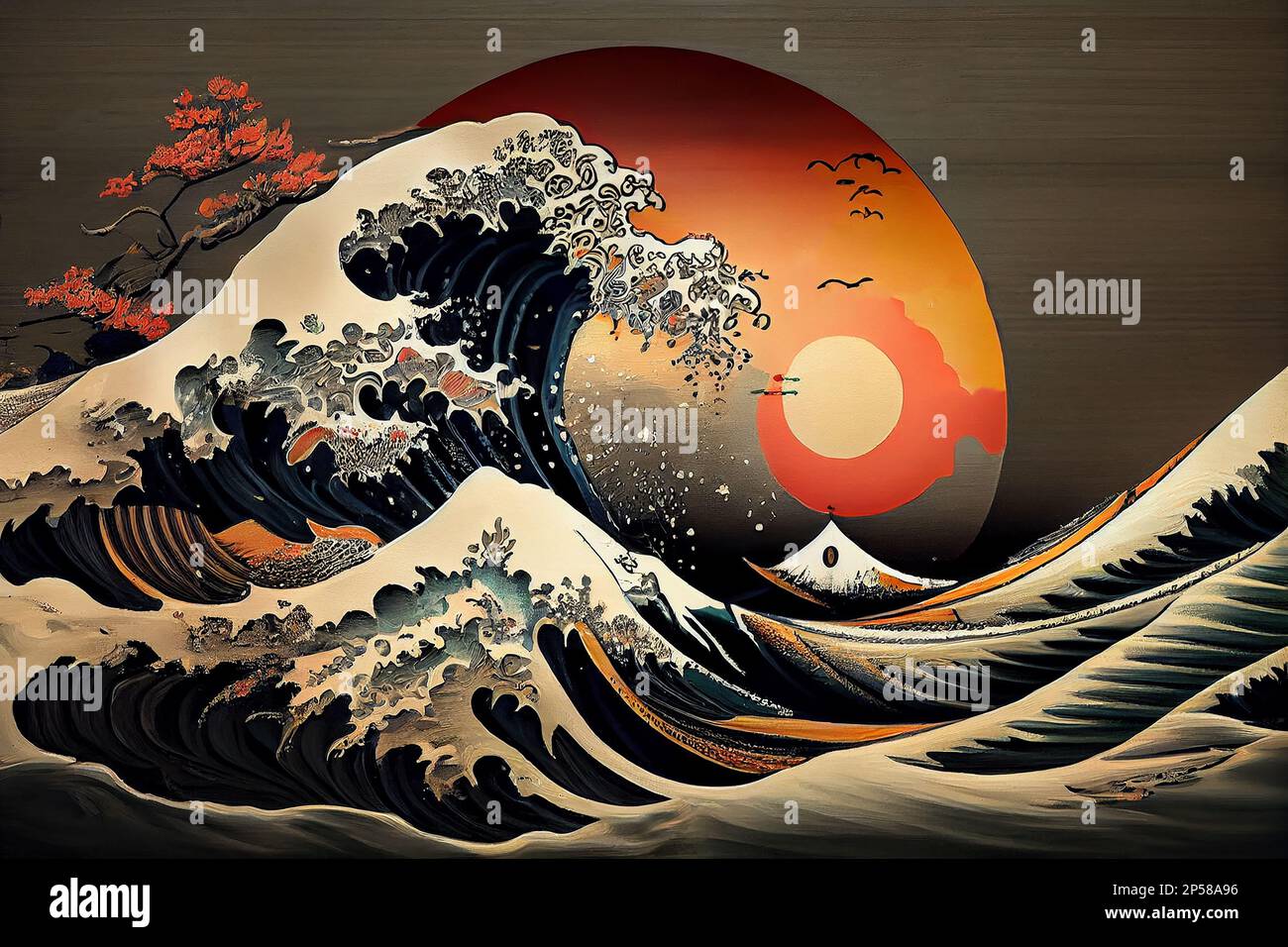 Great wave kanagawa hokusai hi-res stock photography and images - Alamy