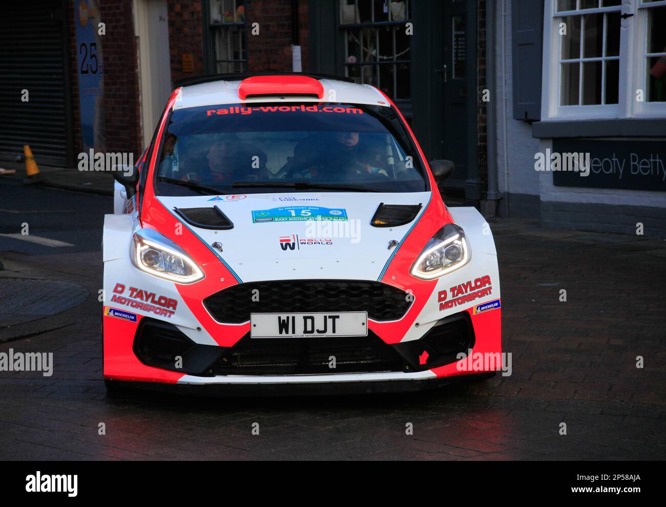 Competitor cars at Reed Group East Riding Stages Rally at start ...