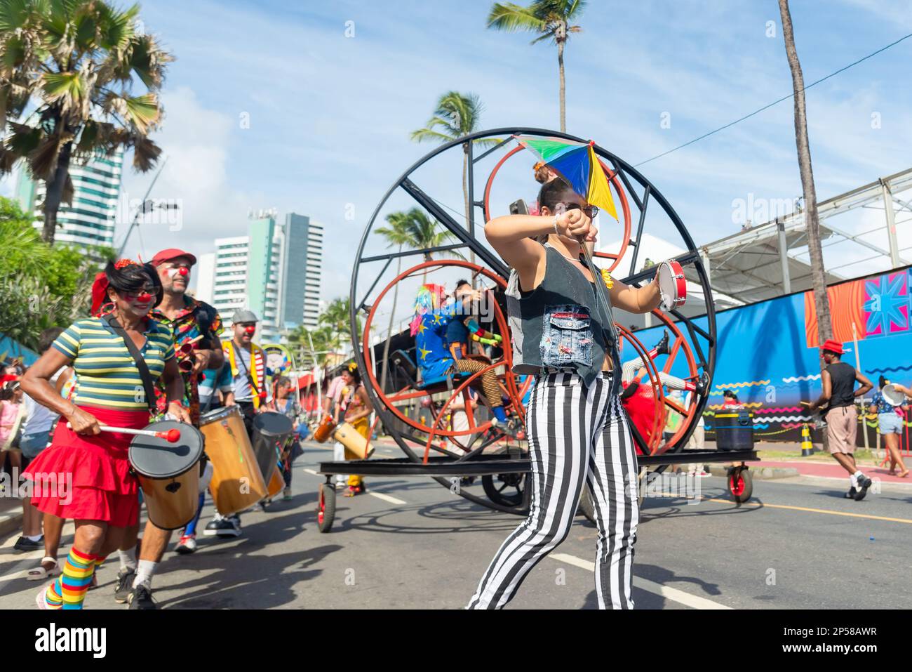 Salvador, Bahia, Brazil - February 11, 2023: Circus performers dance ...