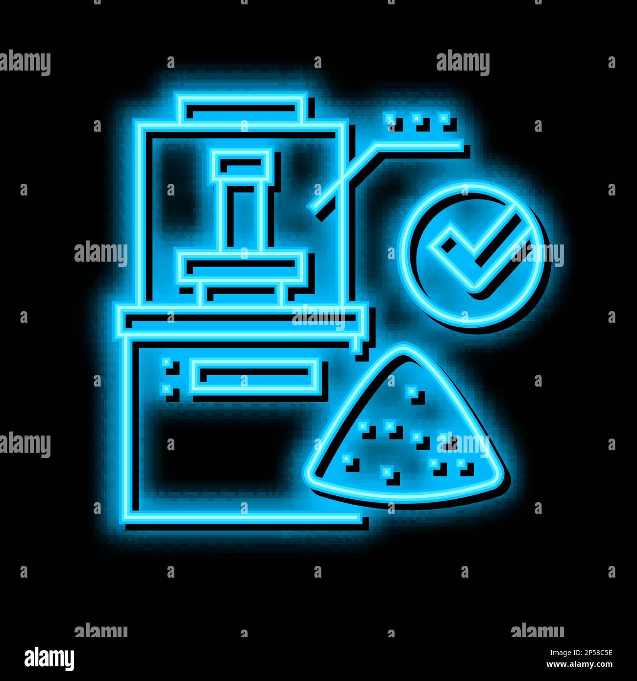 wheat quality assessment neon glow icon illustration Stock Vector Image ...