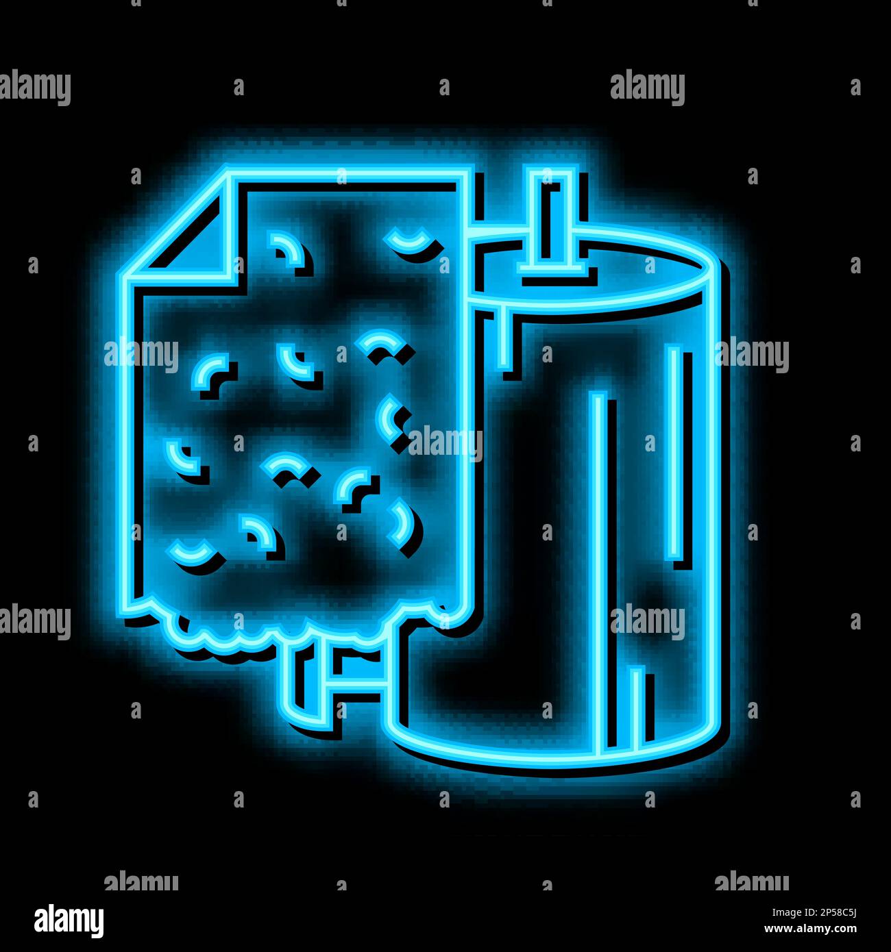 recycled paper neon glow icon illustration Stock Vector Image & Art - Alamy