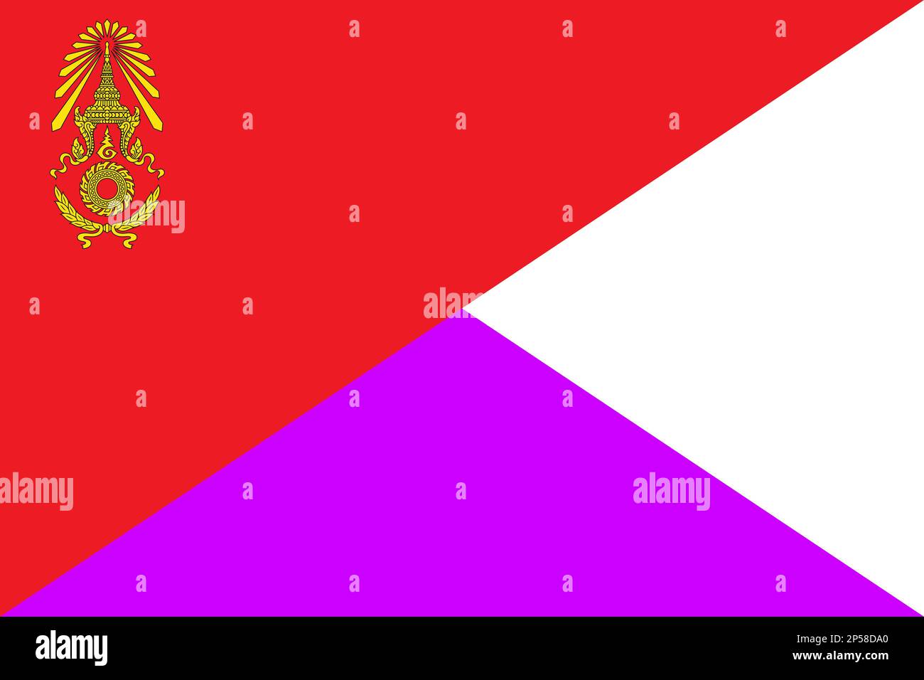Top view of flag Identification Thai Army Battalion Signal Thailand ...