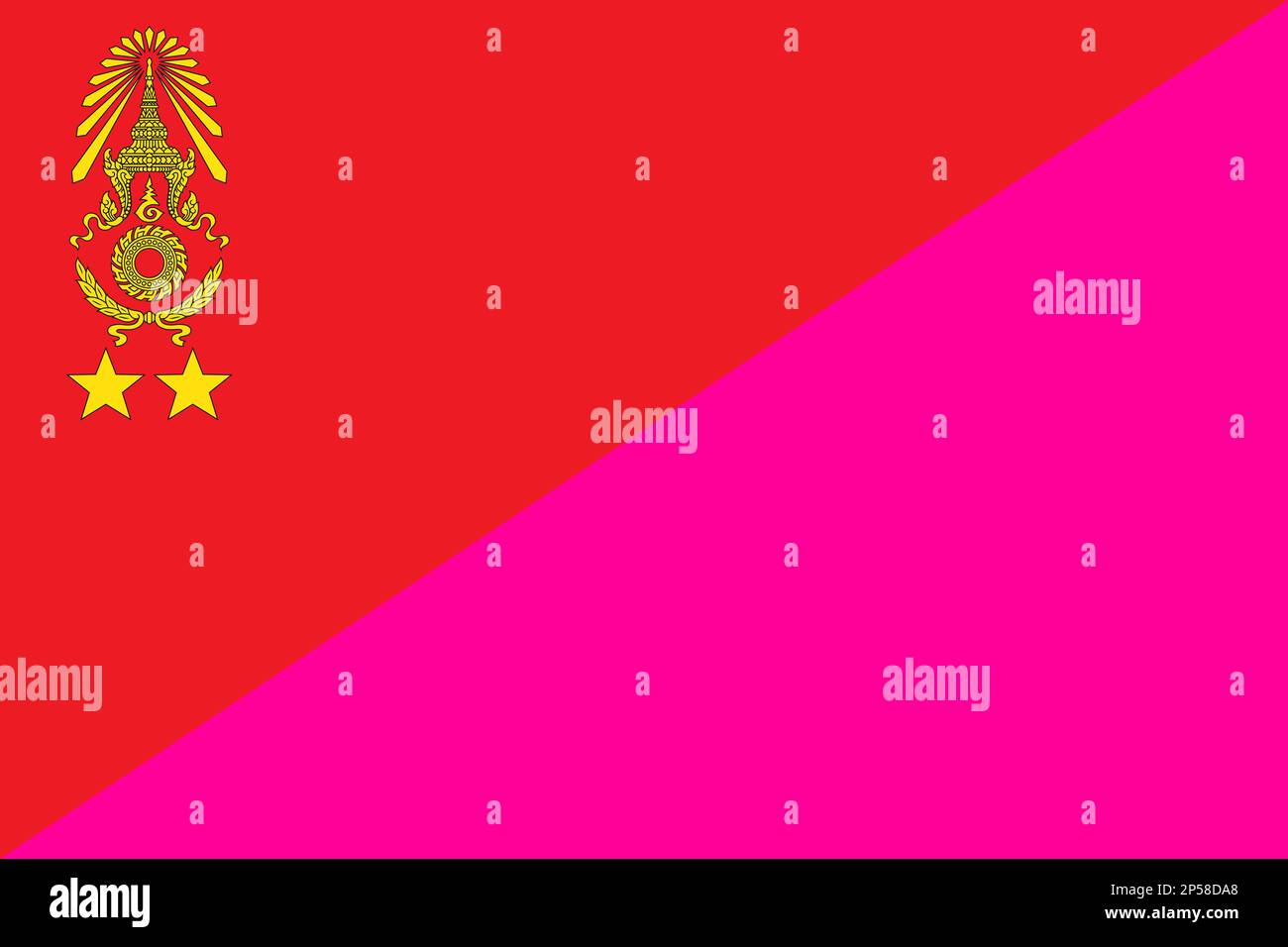 Top view of flag Identification Thai Army Division Thailand. Thai ...