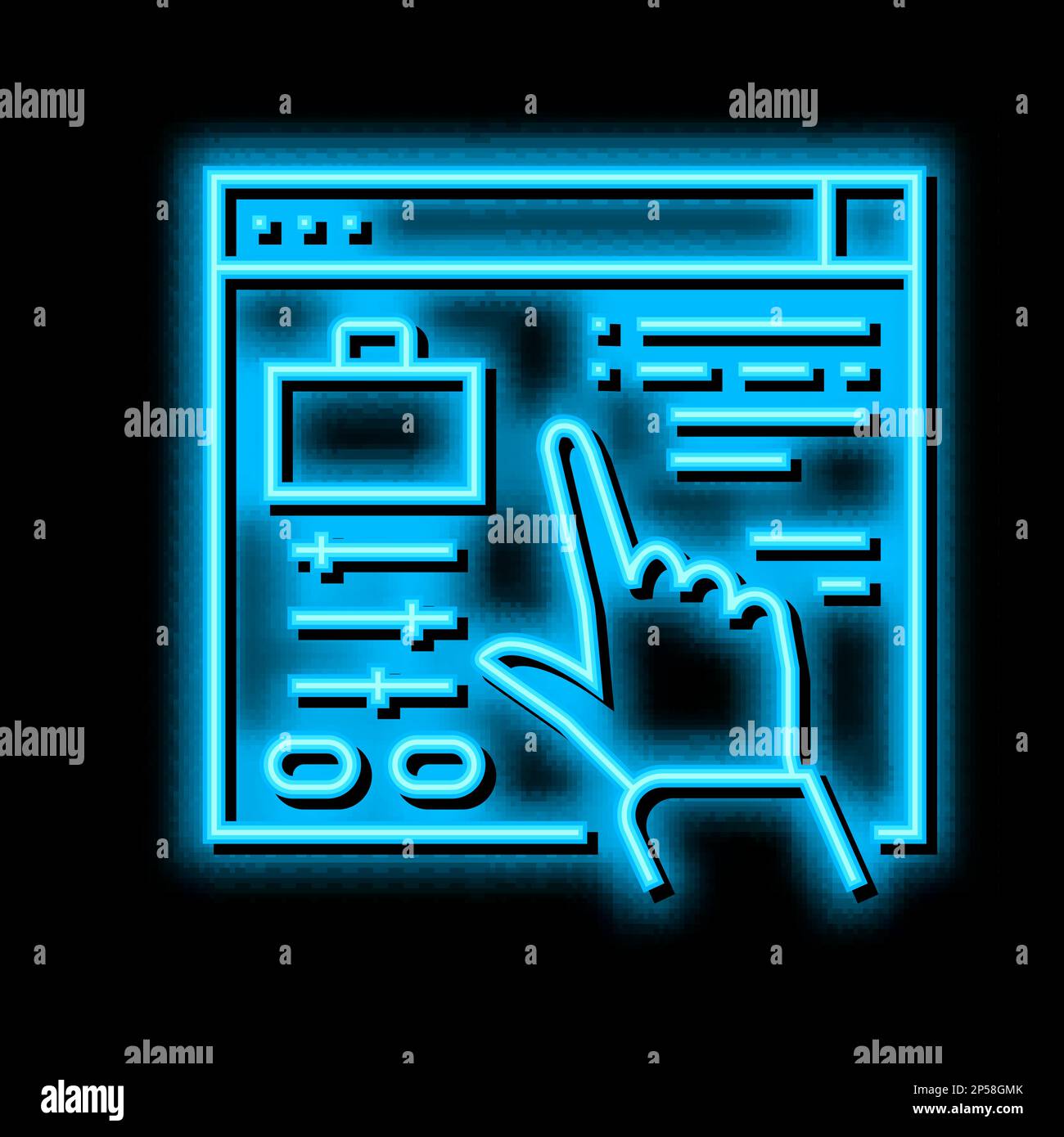 management business neon glow icon illustration Stock Vector Image ...