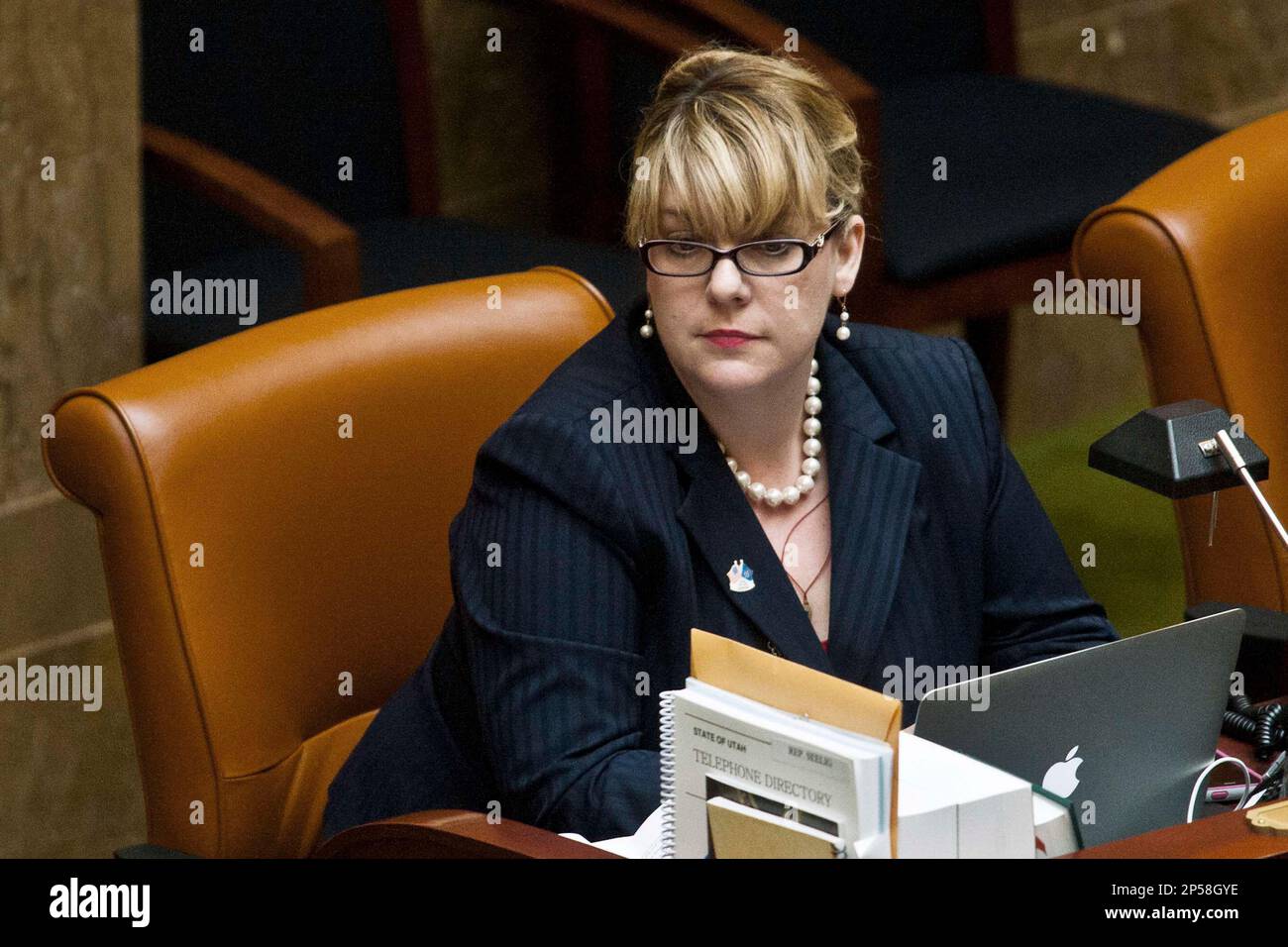 Rep. Jennifer Seelig, D-Salt Lake City, listens during a special ...