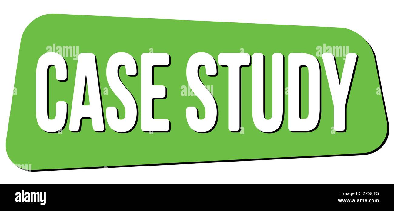 CASE STUDY text written on green trapeze stamp sign Stock Photo - Alamy