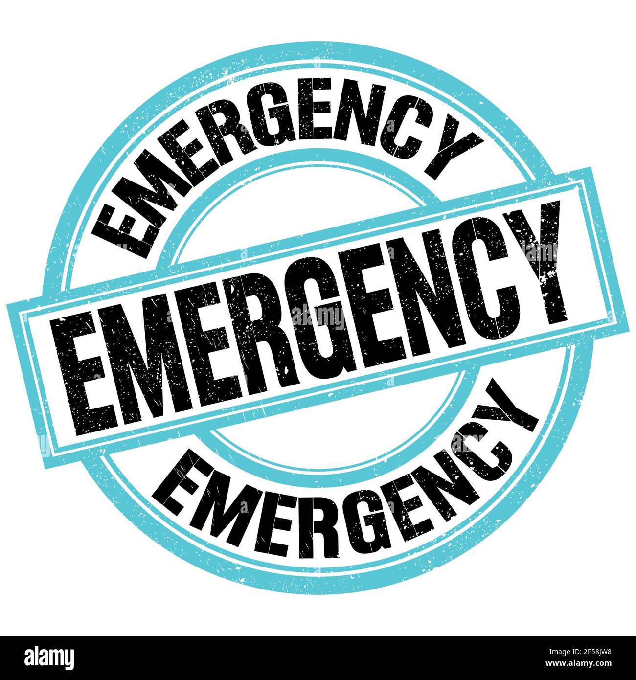 Blue emergency sign Cut Out Stock Images & Pictures - Alamy
