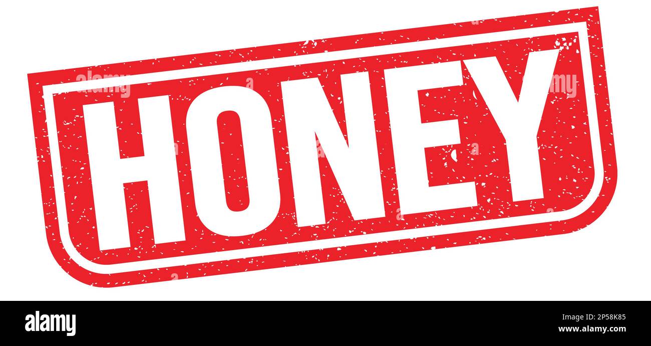 HONEY text written on red grungy stamp sign Stock Photo - Alamy