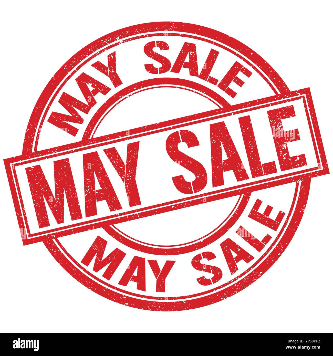 MAY SALE text written word on red round stamp sign Stock Photo - Alamy