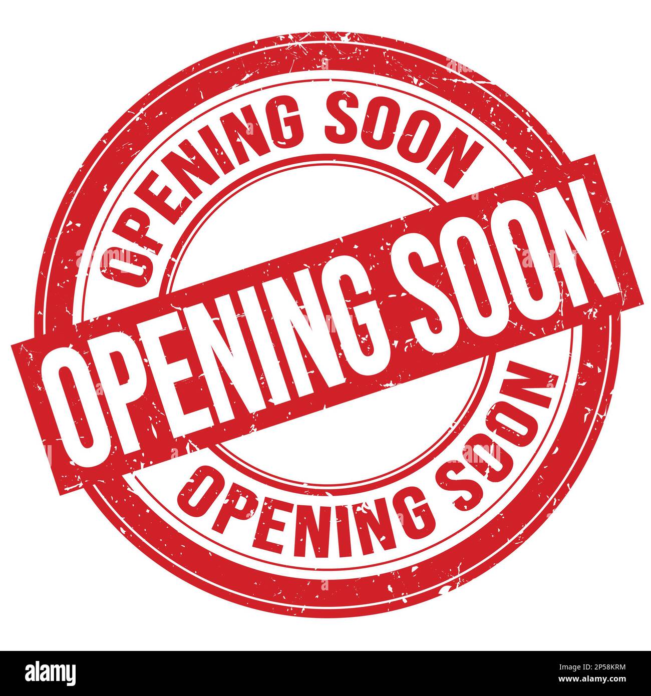 OPENING SOON text written on red round grungy stamp sign Stock Photo ...