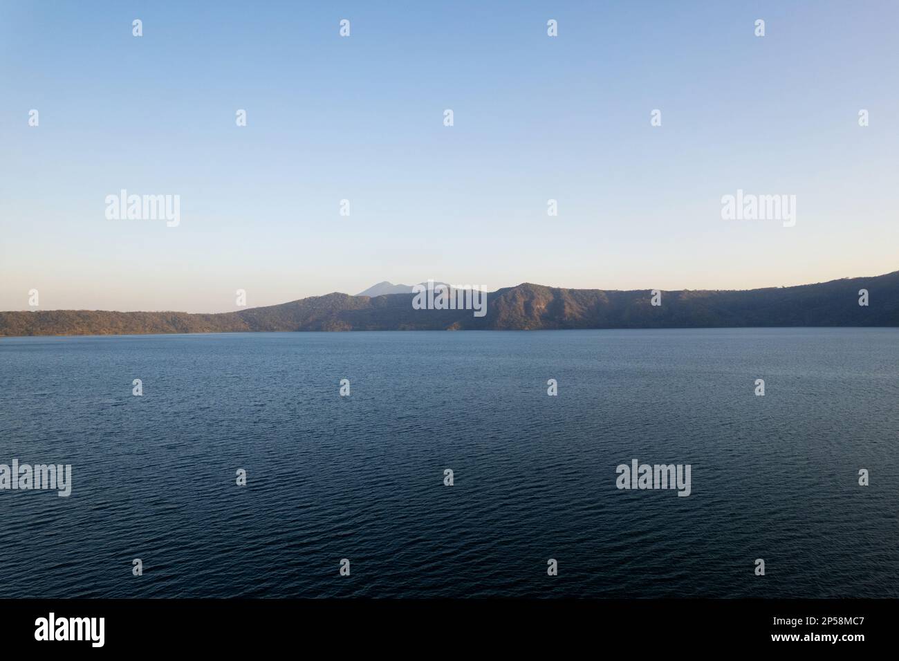 Nicaragua landscape scenery with lagoon on front view Stock Photo - Alamy