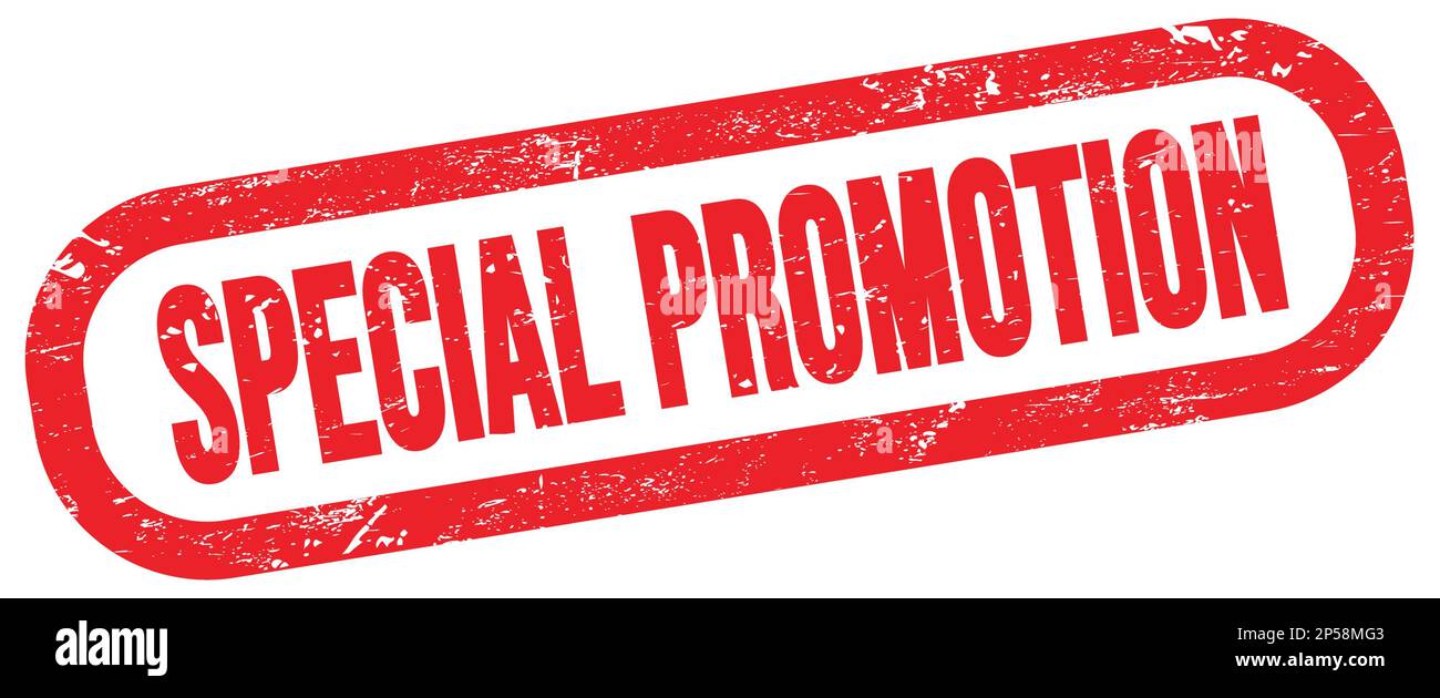 SPECIAL PROMOTION, text on red rectangle stamp sign Stock Photo - Alamy