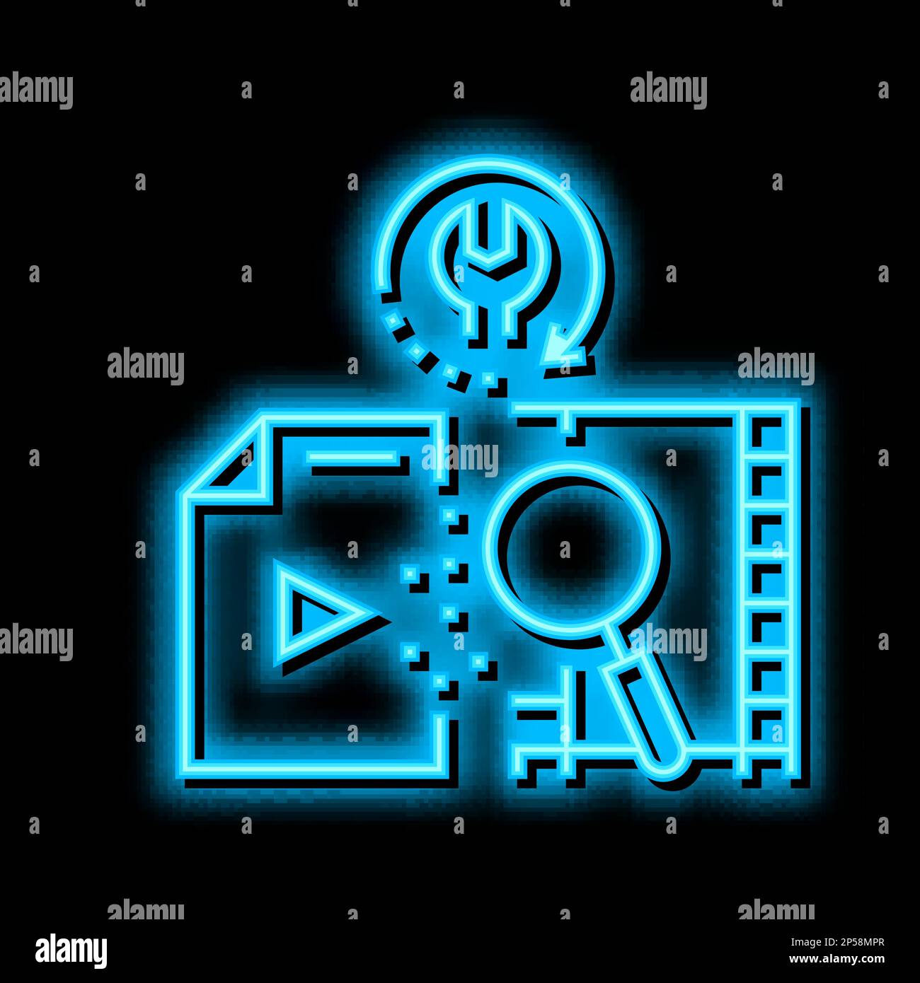 tape data recovery neon glow icon illustration Stock Vector Image & Art ...