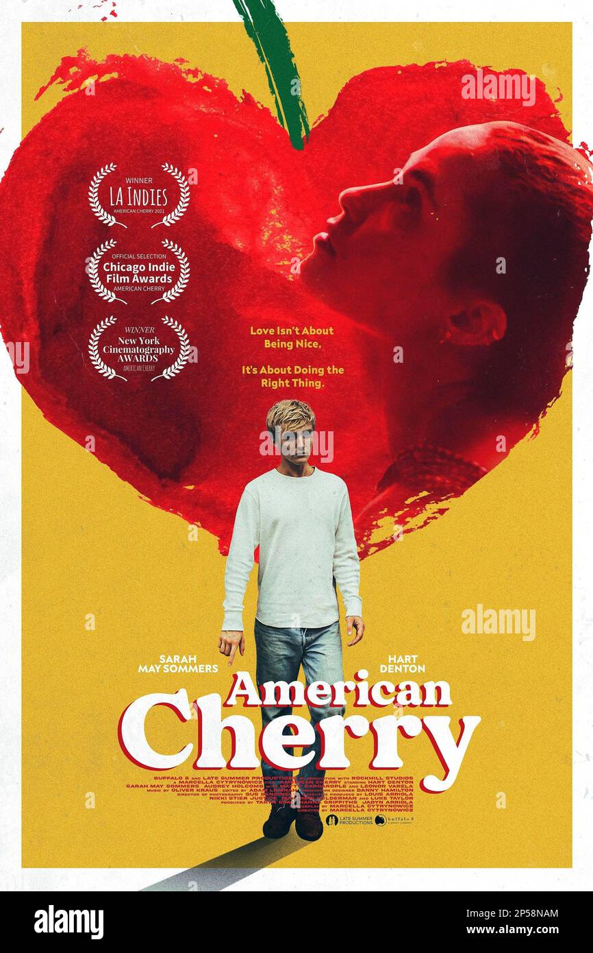 AMERICAN CHERRY, poster, from top: Sarah May Sommers, Hart Denton, 2023. © Buffalo 8 Management ...