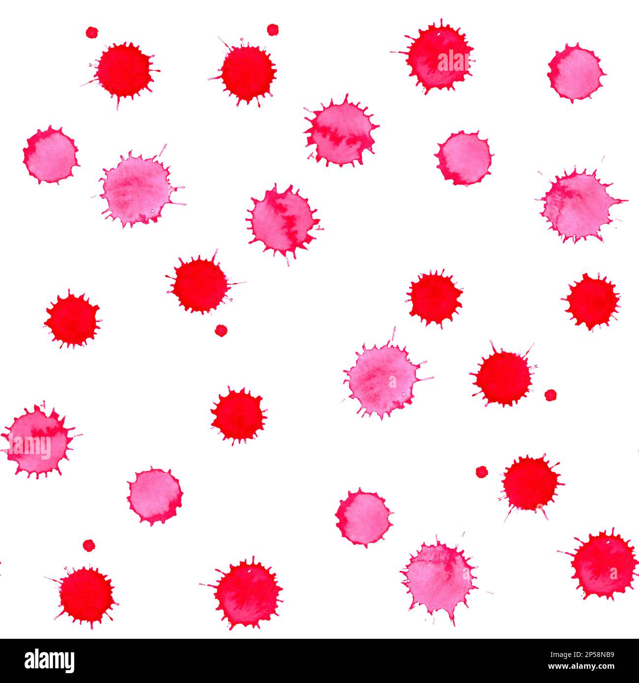 Watercolor bright pink blot blob spot seamless pattern background Stock ...