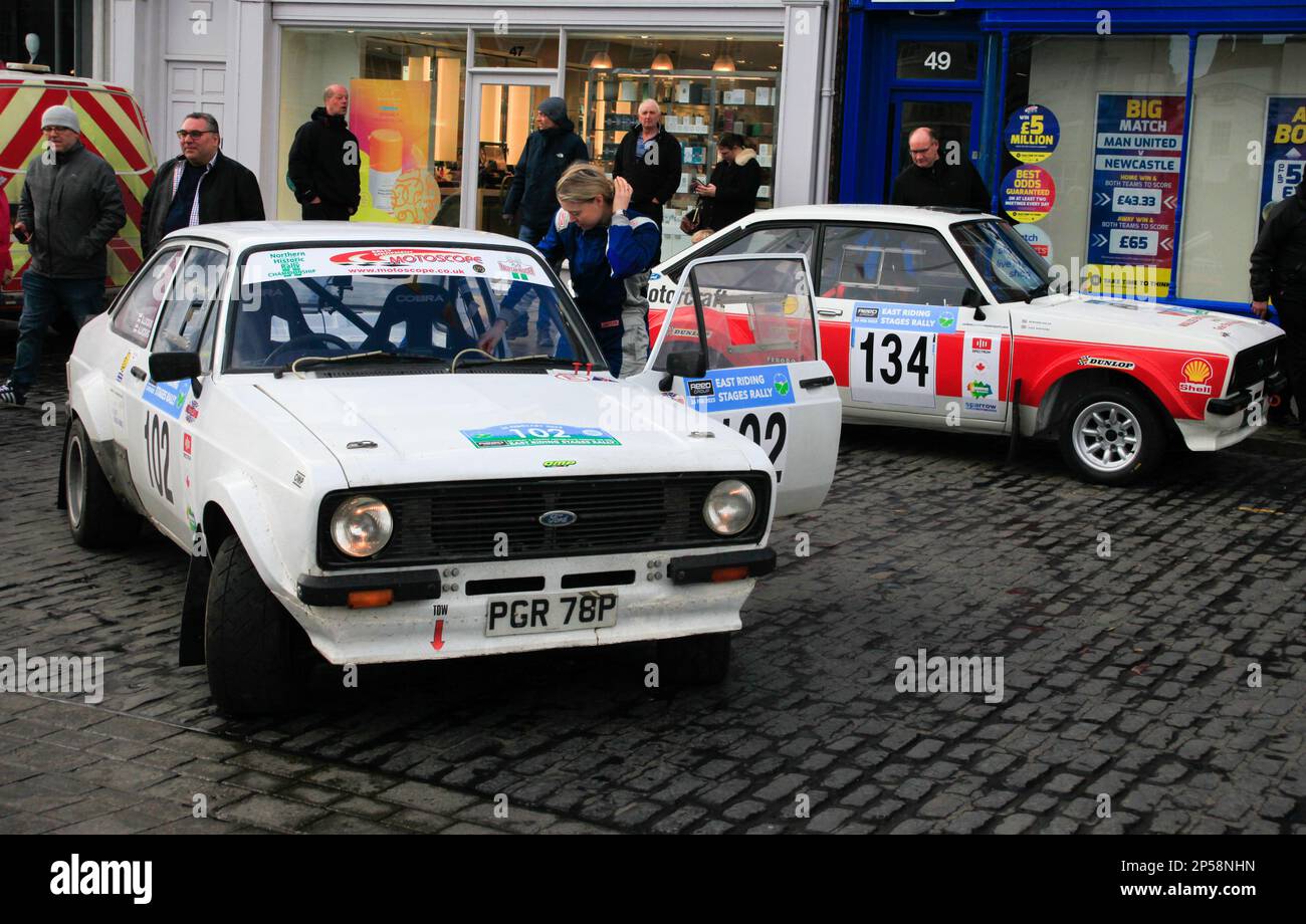 Ford Escort Mk 2 Competitor cars at Reed Group East Riding Stages Rally ...