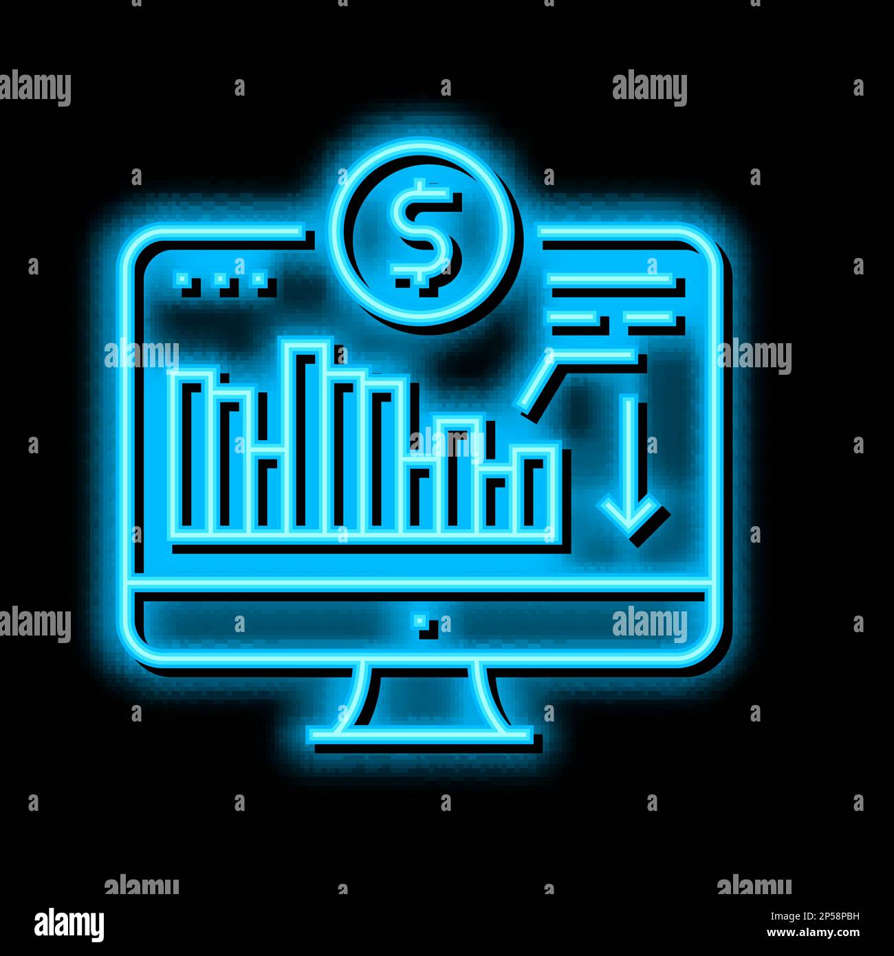 maintaining minimum required account balance neon glow icon ...