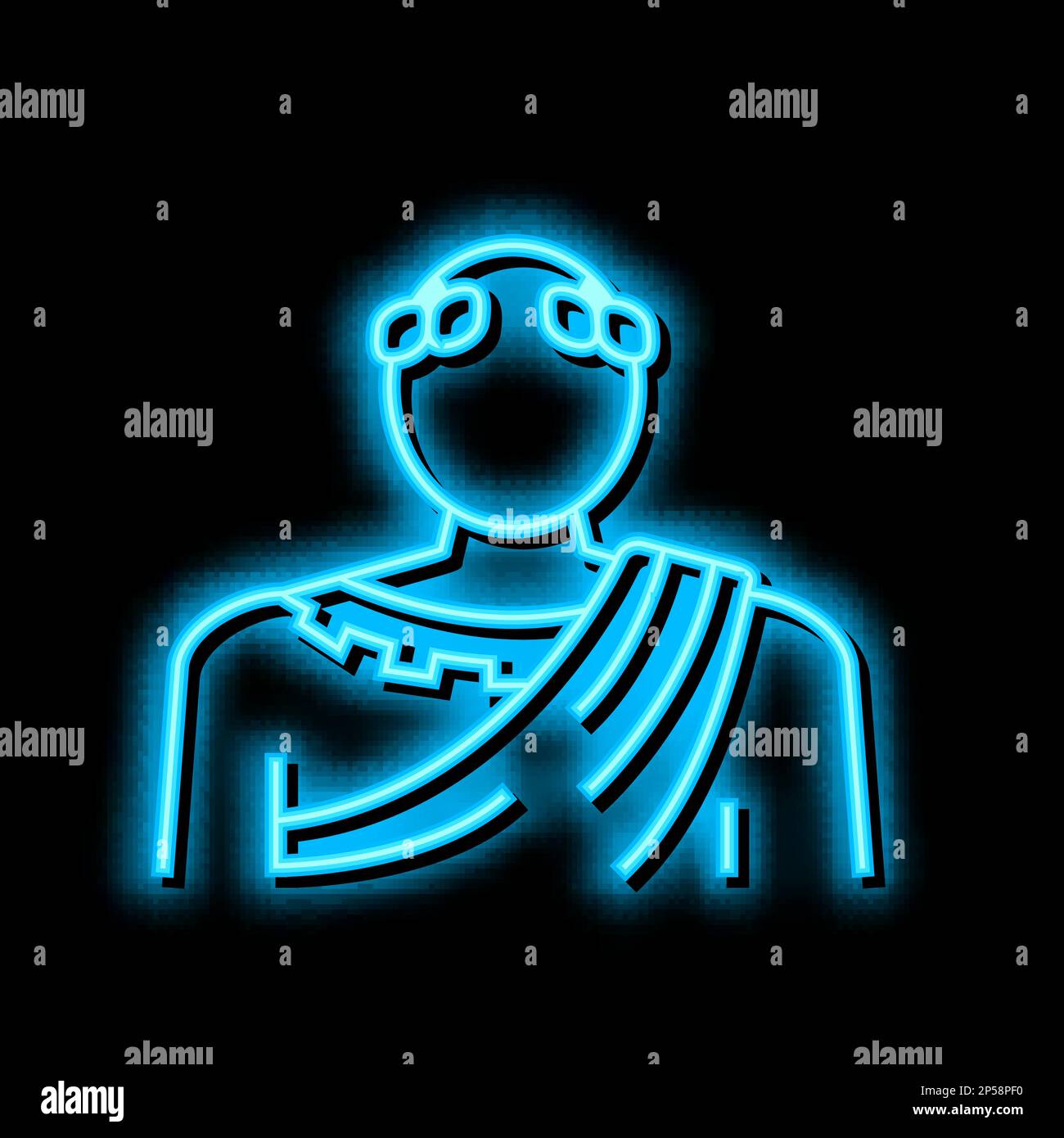 emperor ancient rome neon glow icon illustration Stock Vector Image ...