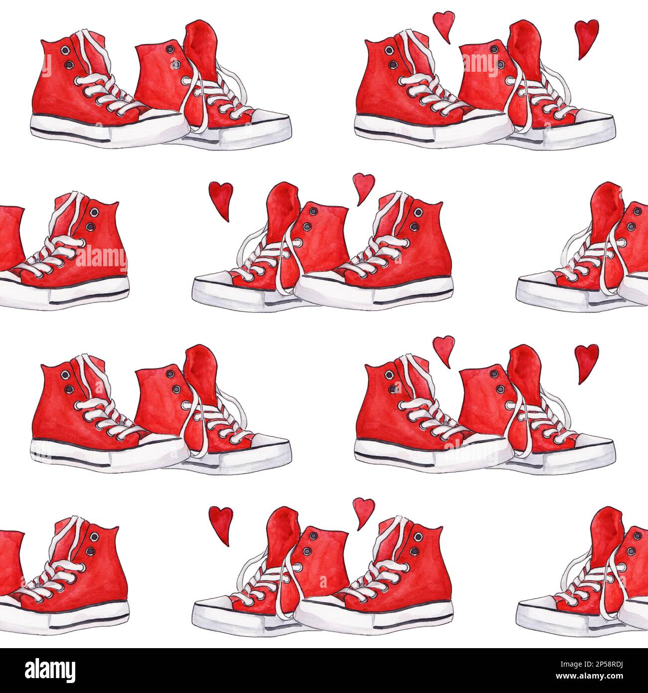 Shoe with red heart pattern hi-res stock photography and images - Alamy