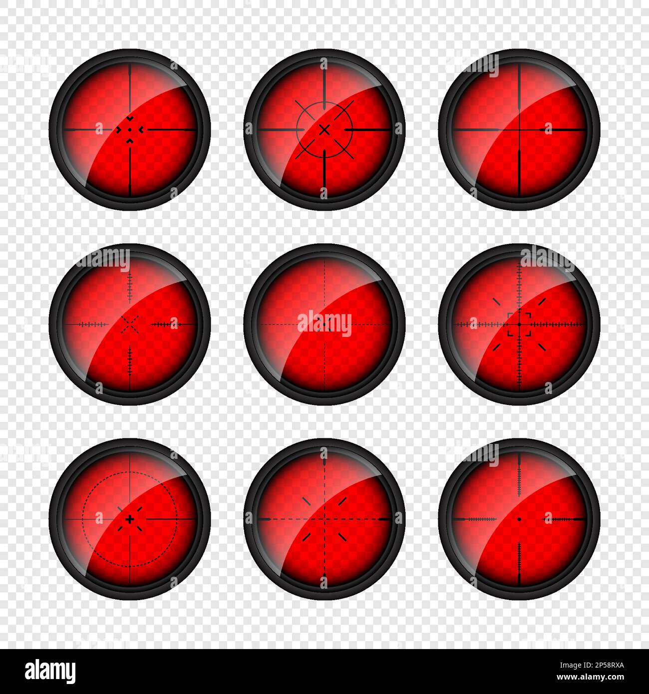 Various weapon thermal infrared sights, sniper rifle optical scopes ...