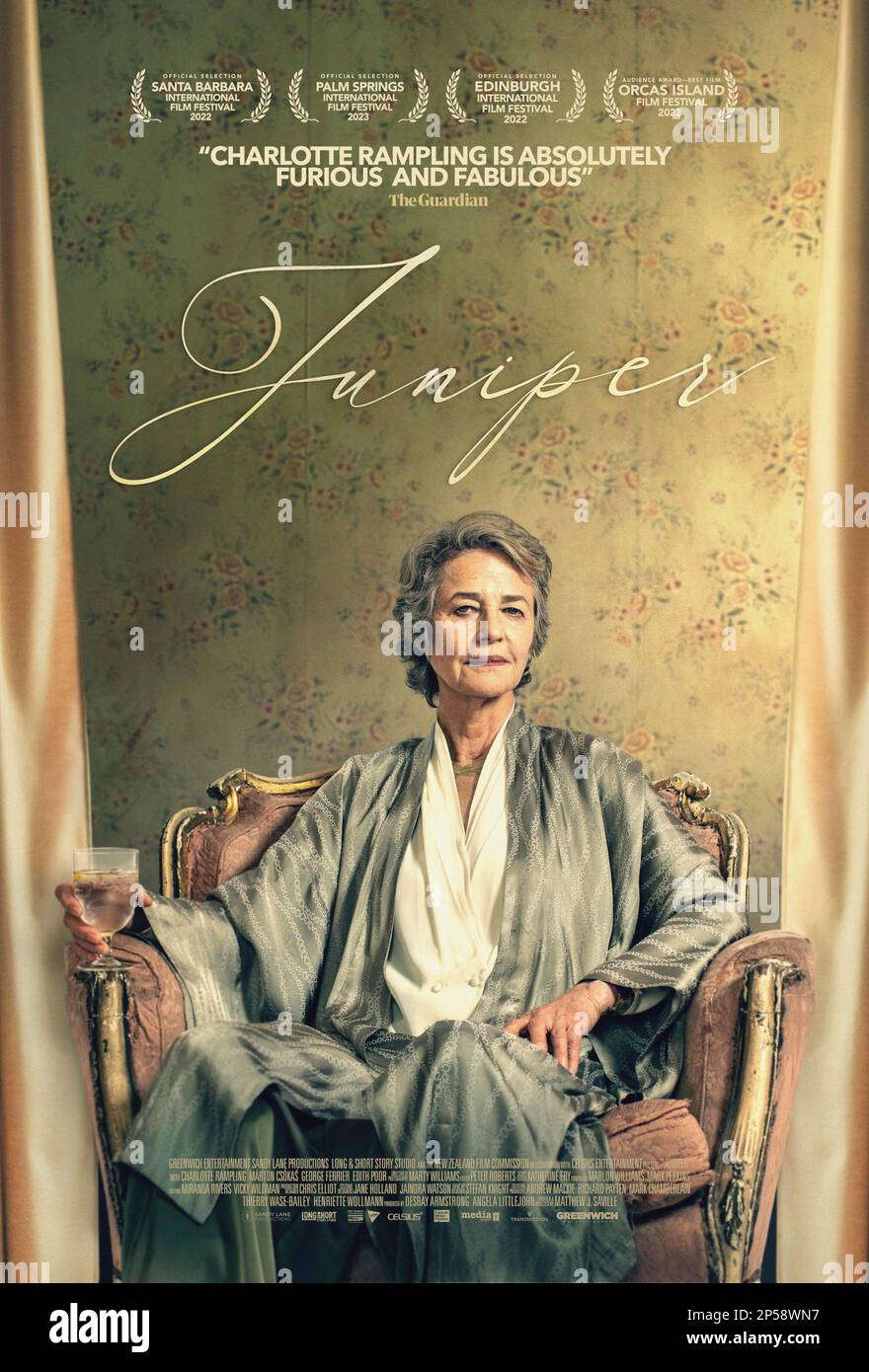 JUNIPER, poster, Charlotte Rampling, 2021. © Greenwich Entertainment ...