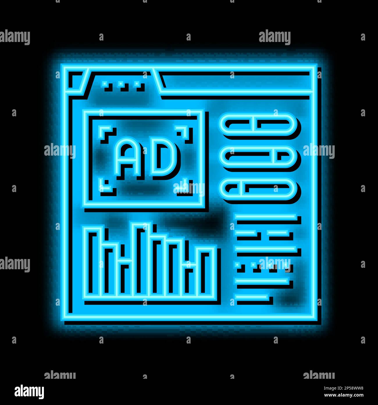 google analytics integration neon glow icon illustration Stock Vector ...