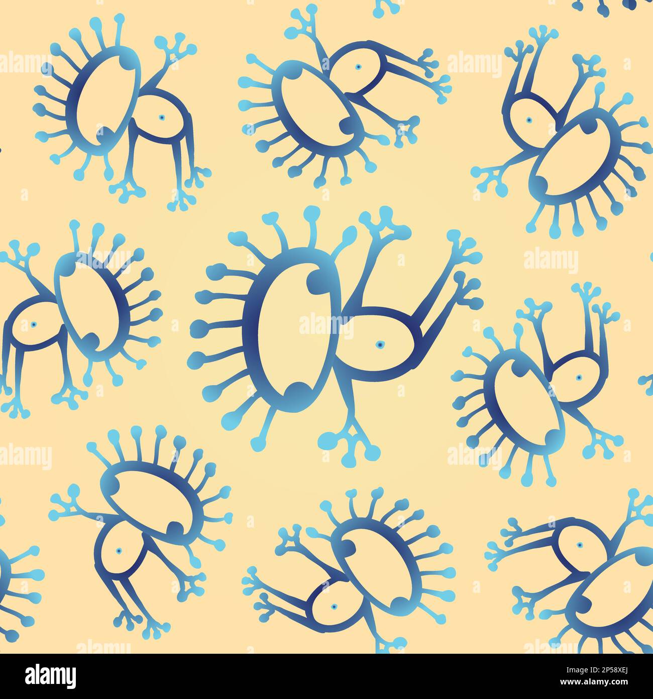 Seamless cartoon frog pattern Stock Vector Images - Alamy