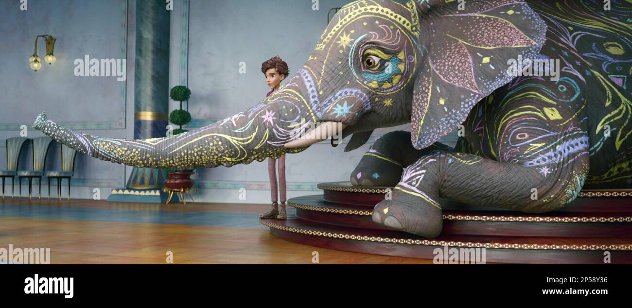 THE MAGICIAN'S ELEPHANT, center: Peter (voice: Noah Jupe), 2023 ...