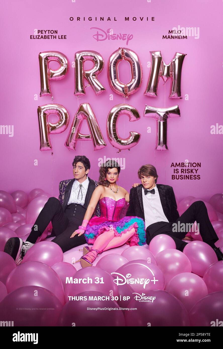 PROM PACT, US poster, from left: Milo Manheim, Peyton Elizabeth Lee ...