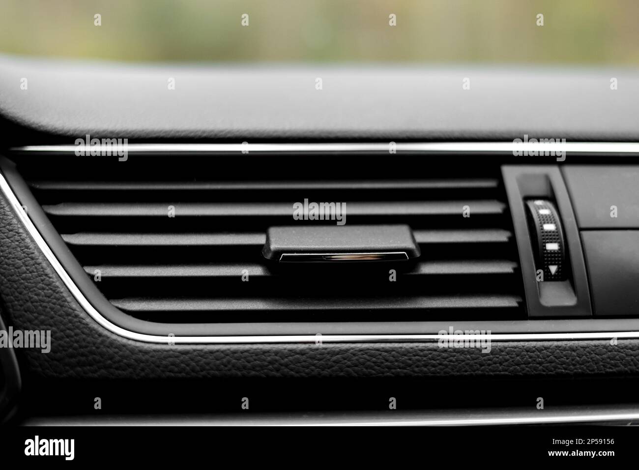 Air conditioner flow inside the car, plastic grid panel. Vehicle air ...