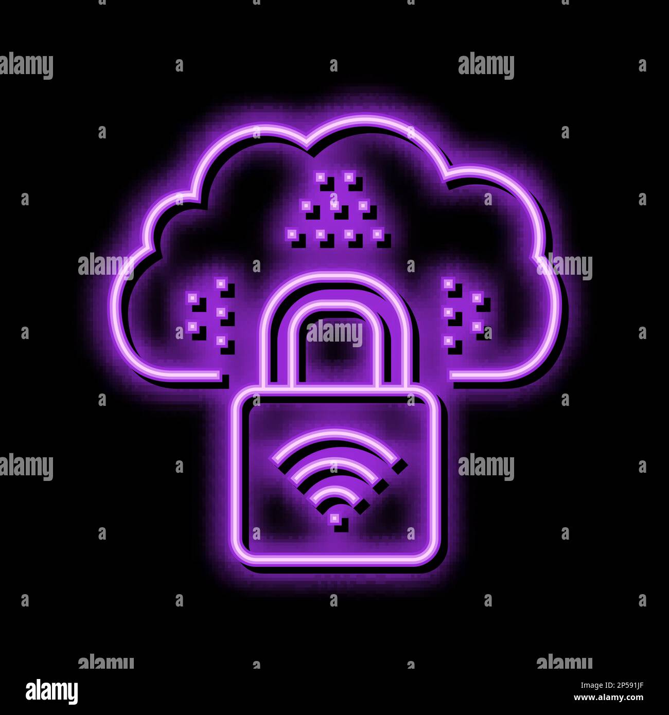 internet padlock neon glow icon illustration Stock Vector Image & Art ...