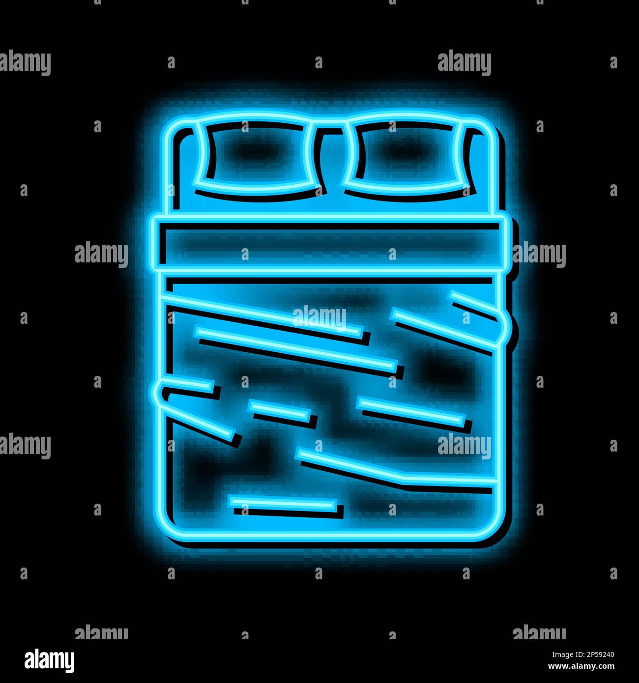 sheets silk bed neon glow icon illustration Stock Vector Image & Art ...