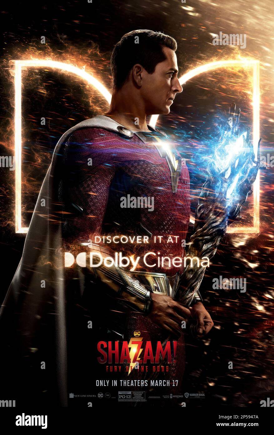 SHAZAM! FURY OF THE GODS, (aka SHAZAM 2), US Dolby Cinema poster, Zachary Levi as Shazam, 2023 ...