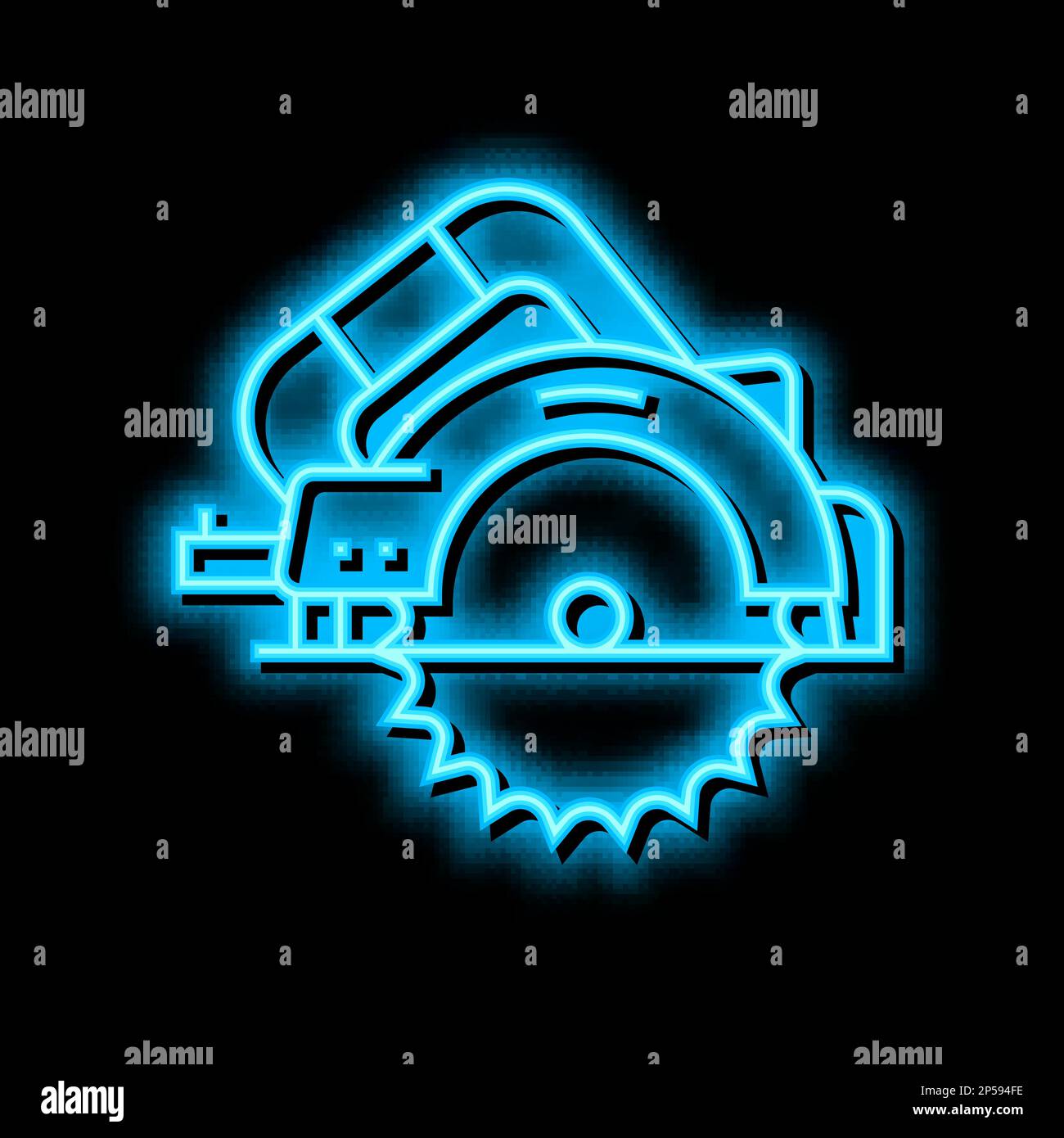 circular saw tool neon glow icon illustration Stock Vector Image & Art ...