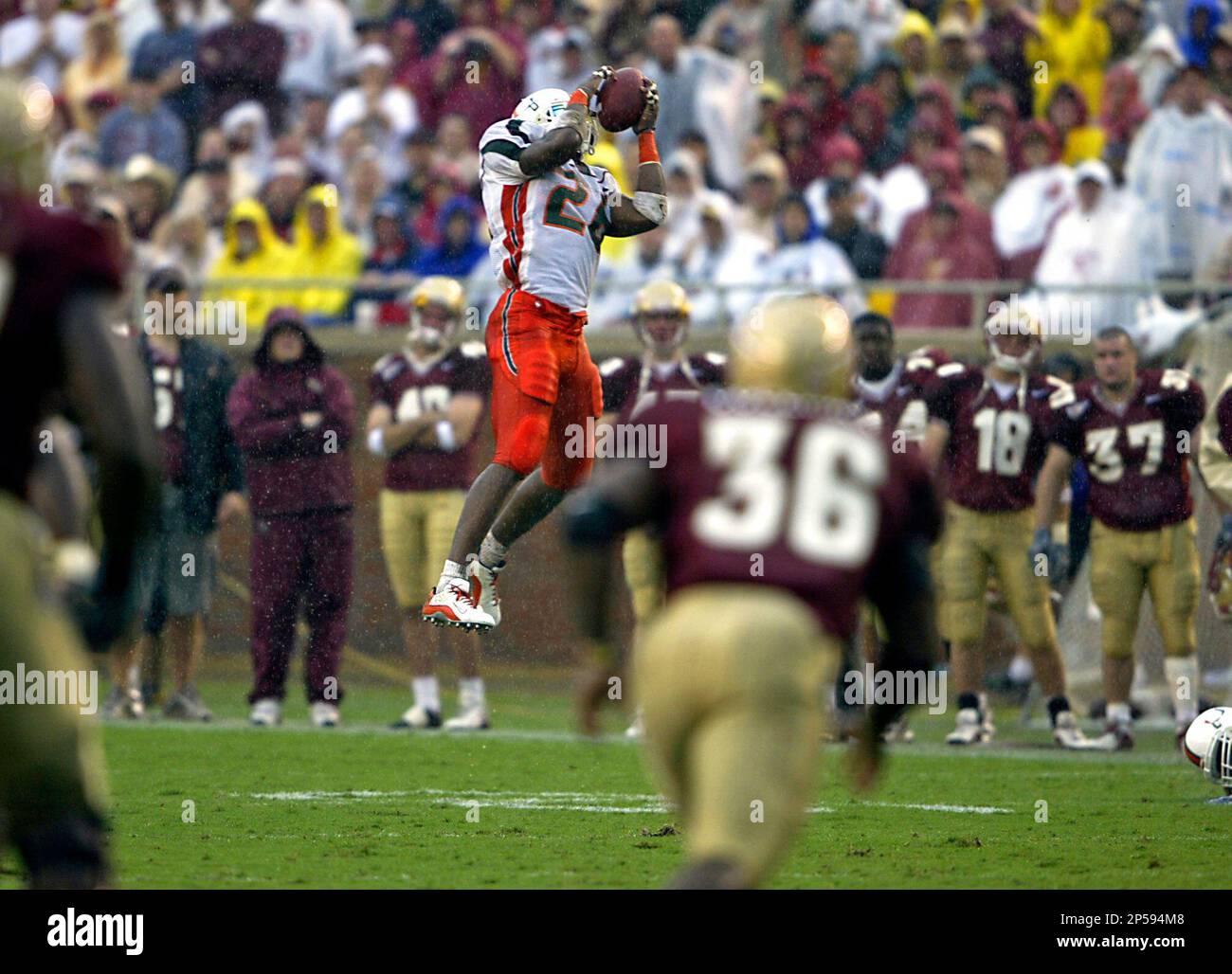 University of Miami Sean Taylor plays in a game again the Florida State ...