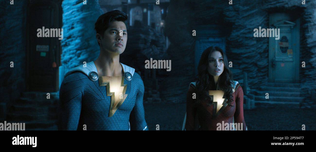 SHAZAM! FURY OF THE GODS, (aka SHAZAM 2), from left: Ross Butler, Grace Caroline Currey, 2023 ...
