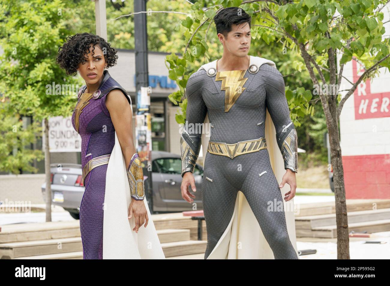 SHAZAM! FURY OF THE GODS, (aka SHAZAM 2), from left: Meagan Good, Ross ...
