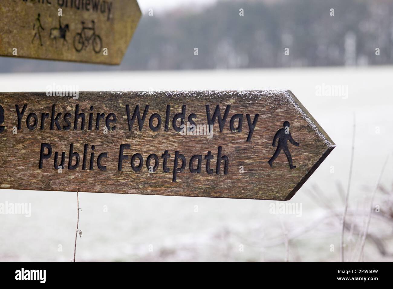 Winter walk frozen fields plants and trees at Welton near Brough East ...