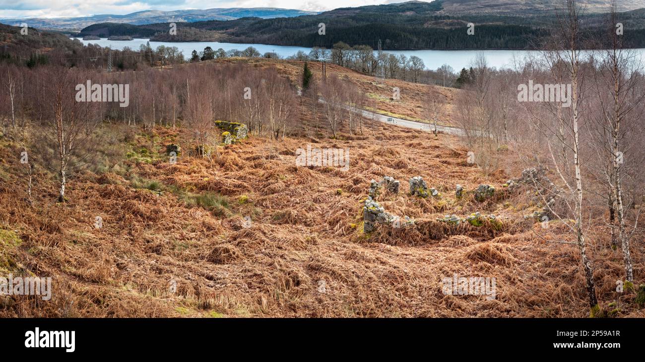 Daingean Clearance Village situated above Loch Garry was depopulated by ...